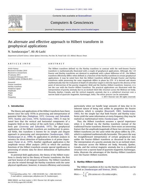 pdf an alternate and effective approach to hilbert transform in