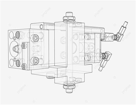 Abstract Industry Object Concept Vector Technical Pattern Box Outline Vector Technical Pattern