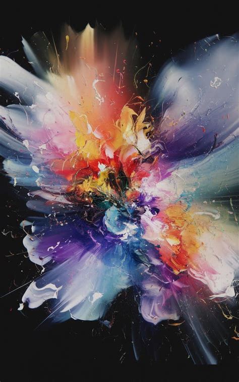 vibrant abstract art capturing dynamic cosmic explosion stock