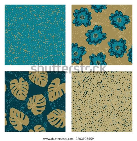 Noisy Texture Floral Seamless Pattern Vector Stock Vector Royalty Free