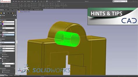 How To Use The Thread Feature In SolidWorks YouTube