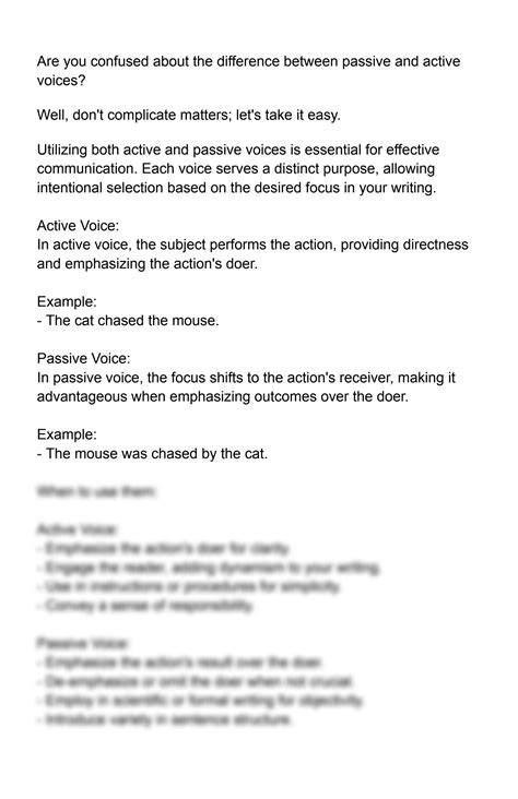Solution Voice Matters Simplifying The Difference Between Active And