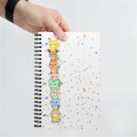 Pokémon Chibi Tower Spiral Notebook Cute Pokemon Journal Pikachu