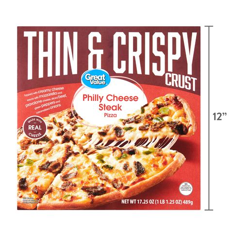 Great Value Thin Crust Philly Cheesesteak Pizza 1725 Oz Frozen