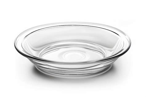 Clear Glass Plate Isolated On White Premium Ai Generated Image
