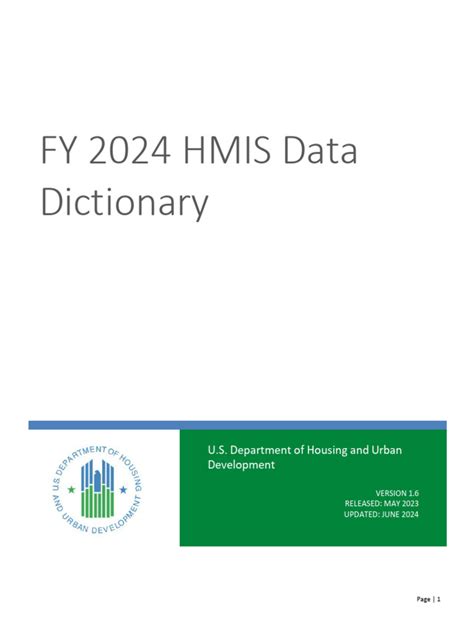 Hmis Data Dictionary 2024 1 Pdf Comma Separated Values Xml