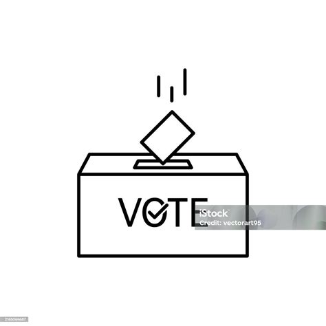 투표 상자 평면 아이콘 벡터 디자인 Legislative Election에 대한 스톡 벡터 아트 및 기타 이미지