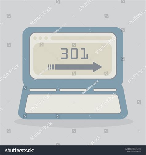 301 Redirect Code Number 301 Arrow vector de stock libre de regalías