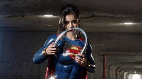 Supergirl Sofia Bending Steel Pipe By Willowtreecat On Deviantart