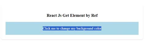 React Js Get Element By Ref Useref