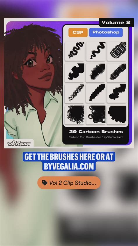 Clip Studio Paint Photoshop Cartoon Curl Brush 2d Art Anime Digital