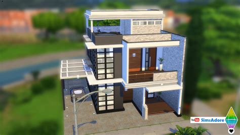 Mod The Sims No Cc Modern House Modernica Small Lot