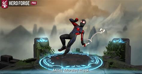 Miles Morales Mask Made With Hero Forge