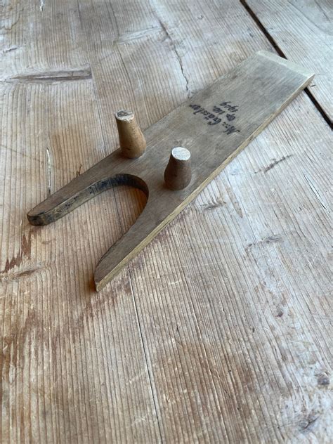 Antique Decorative Pyrography Floral Boot Jack 1909 Antsll