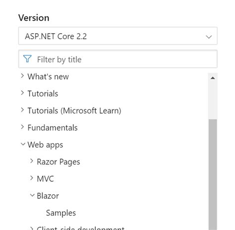 Blazor Doc Node Should Not Show Up For 22 · Issue 16181 · Dotnet