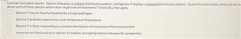 Solved Consider Two Plant Species Species X ﻿displays A