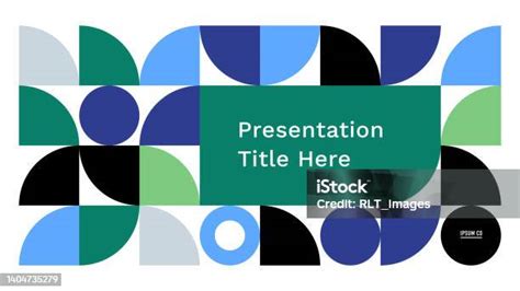 Judul Presentasi Tata Letak Desain Slide Dengan Grafik Geometris