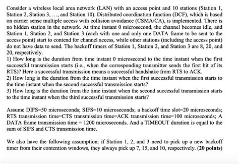 Solved Consider A Wireless Local Area Network Lan With An Access Point 1 Answer