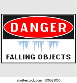 Danger Falling Objects Sign Stock Vector Royalty Free 500625055