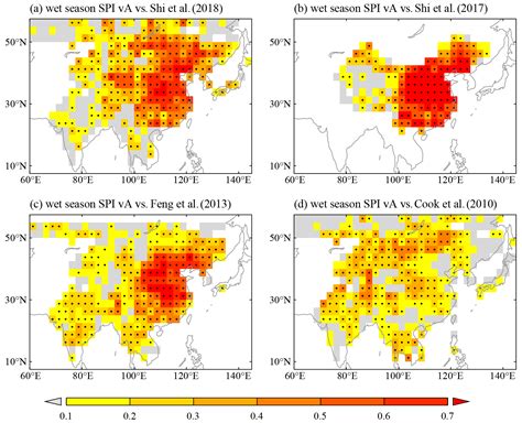 Essd A Dataset Of Standard Precipitation Index Reconstructed From Multi Proxies Over Asia For