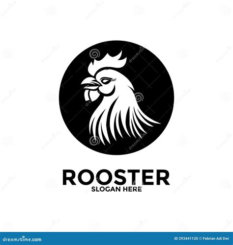 Rooster Logo Design Vector Roster Icon Logo Template Stock Vector