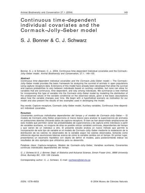 Continuous Time Dependent Individual Covariates And The Cormack Jolly