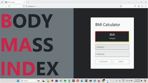 Shabin Hussain On Linkedin Reactjs Bmicalculator Webdevelopment