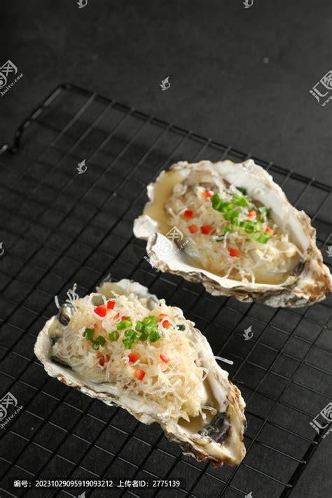 蒜蓉粉丝蒸生蚝 中国菜系 食品餐饮 摄影素材 汇图网www huitu