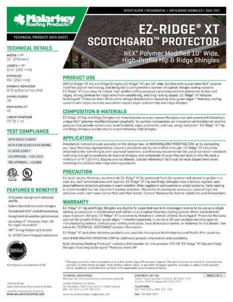 Ez Ridge® High Profile Shingles Malarkey Roofing Products