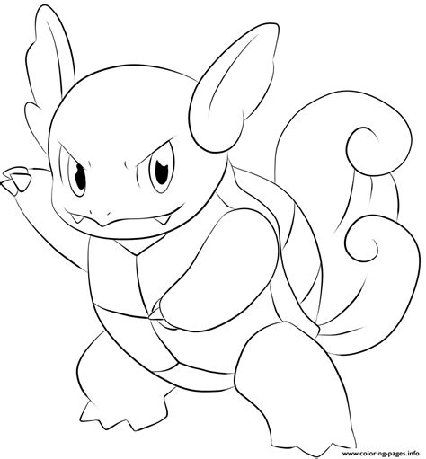 008 Wartortel Pokemon Coloring Page Printable