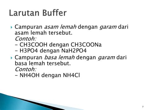 Pembuatan Larutan Buffer Kimia Farmasi Analisis Ppt