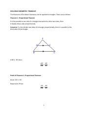 Discover Euclidean Geometry Theorems For Triangles Course Hero