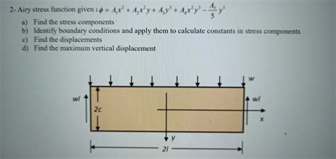 solved 2 airy stress function given