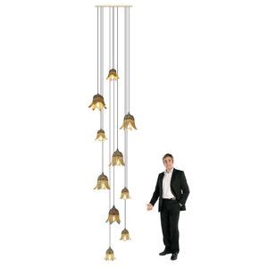 Lustre Pendente Para Sala Pé Direito Alto Duplo Flora Marfim Leroy Merlin