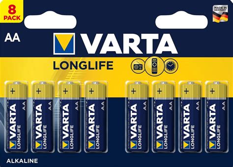 varta 8x aa single use battery zink carbon 1 5 v
