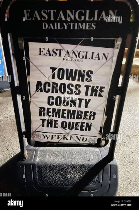 East Anglian Daily Times Newspaper Headline Stand Towns Across The