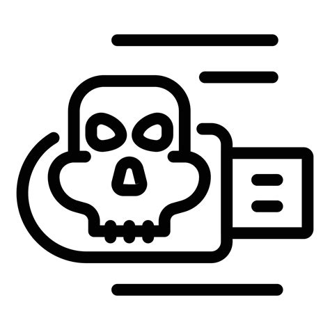 Fraud Usb Virus Icon Outline Style 15666620 Vector Art At Vecteezy