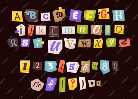 Premium Vector Clipping Alphabet And Numbers Anonymous Letters Cut