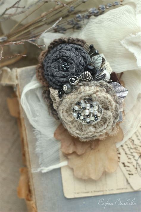 Броши ручной работы Ярмарка Мастеров ручная работа Купить Брошь Морозный вечер Handmade