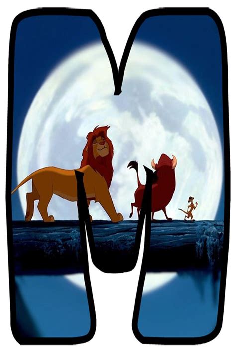 Buchstabe Letter M Disney Königinnen König Der Löwen Disney König