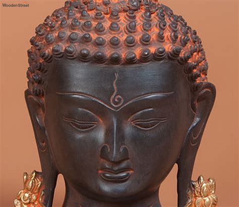 Buy Antique Brass Buddha Head Statue At 20 Off Online Wooden Street