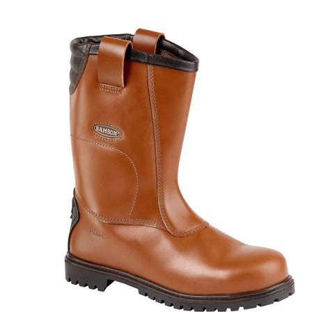 Samson 7051 S3 Src Brown Redskin Steel Toe Cap Safety Rigger Boots Work