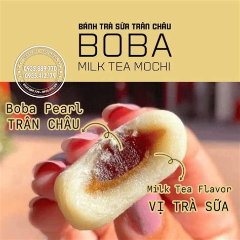 Bánh Mochi Brown Sugar Boba Milk Tea Mochi 900g Mỹ Hàng Ngoại Nhập