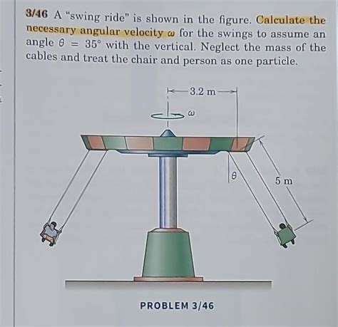 Solved 3 46 A Swing Ride Is Shown In The Figure Calculate