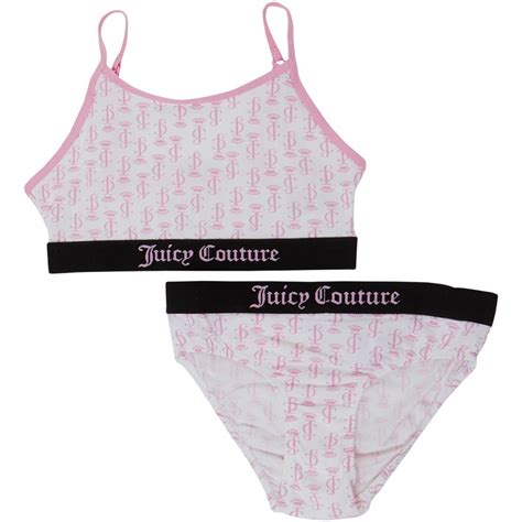 Buy Juicy Couture Girls Bralette And Bikini Briefs Set Bright White