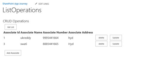 sharepoint how to crud operation in sharepoint apps on list host web