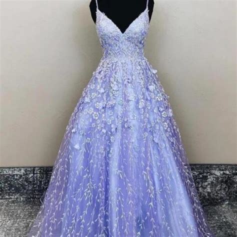 Lace Applique Tulle Prom Dress With Beading On Luulla
