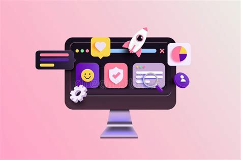 Modern 3d Illustration Of Ui Design Stock Vector Illustration Of