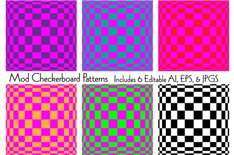 Mod Checkerboard Patterns Graphic By Melissa Held Designs · Creative Fabrica