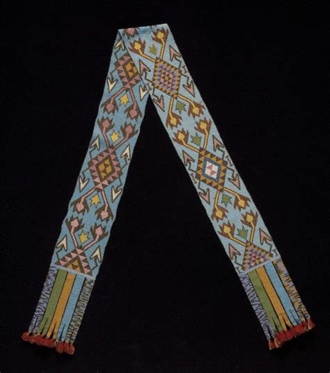 Ojibwa Sash Ca 1880 Glass Beads And Wool Yarn Detroit Institute Of
